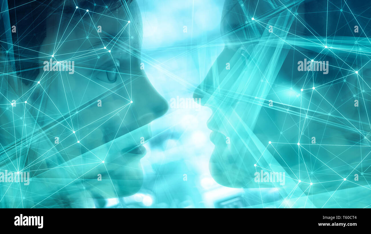 Artificial intelligence digital technology innovation. Computer cyber ...