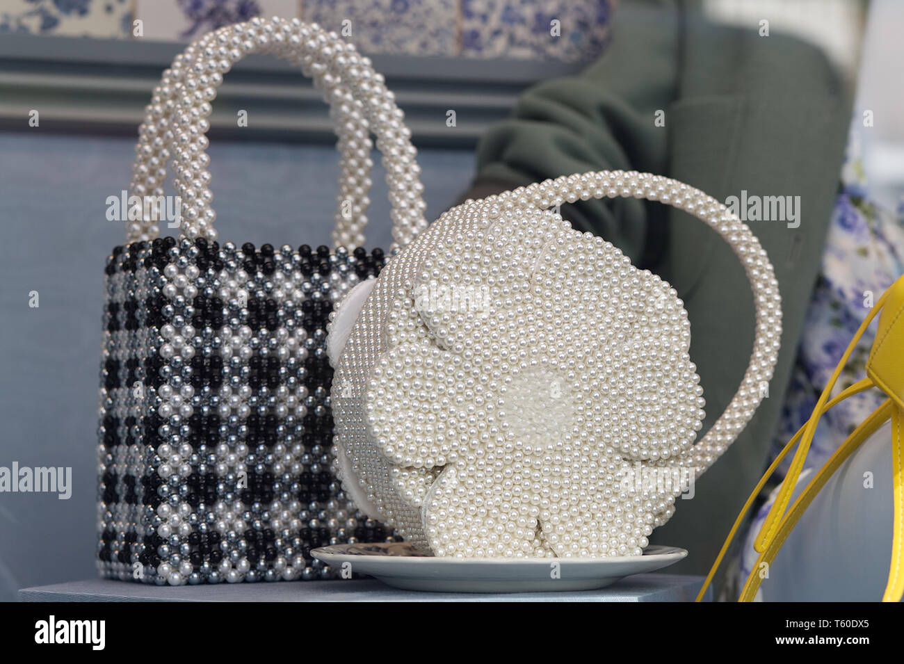 Decorative Pearl Handbags Stock Photo - Alamy