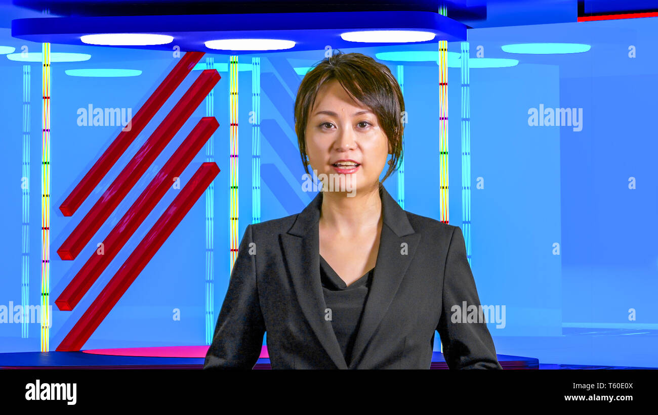 News anchor studio hi-res stock photography and images - Alamy