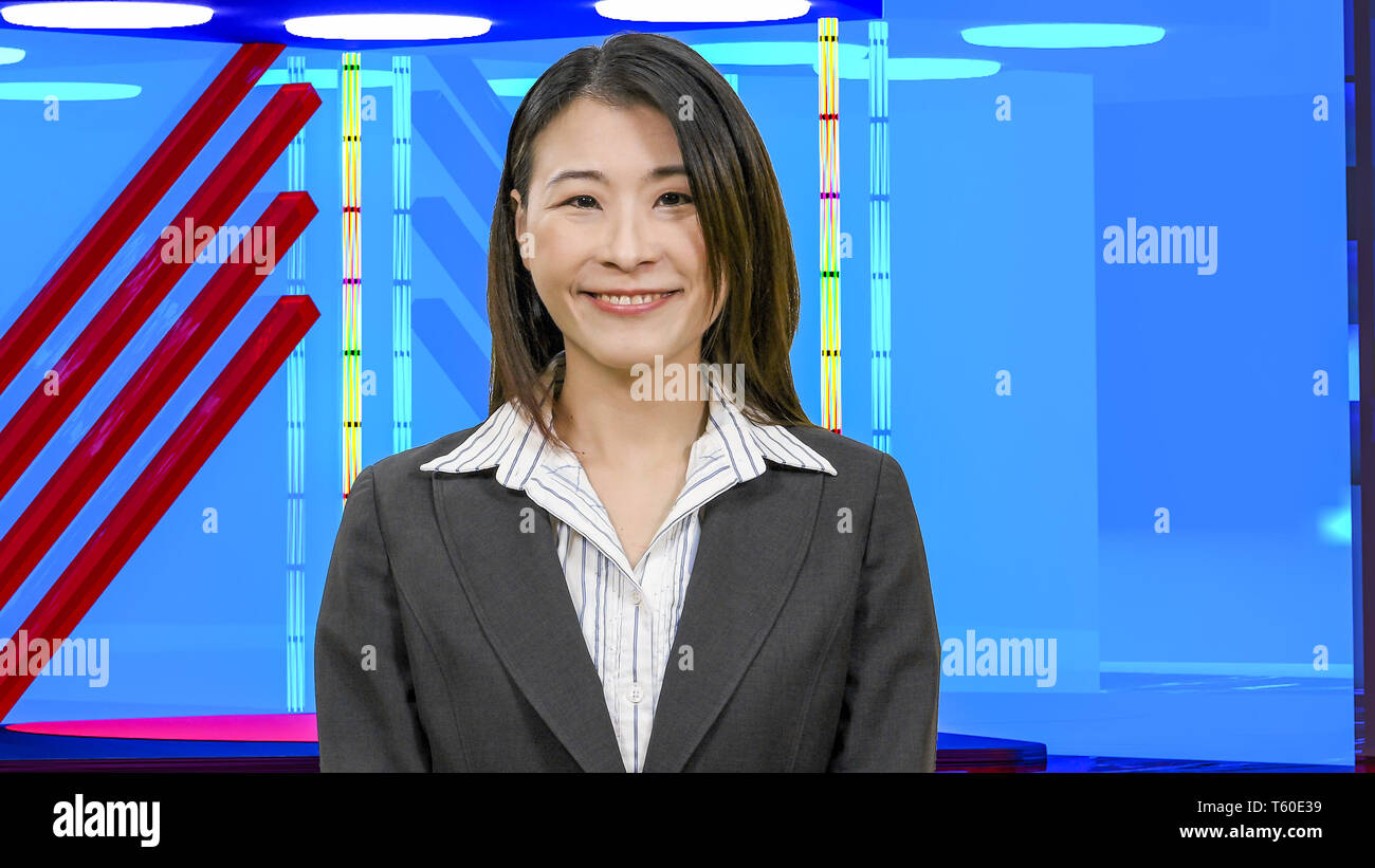 Female newsreader asian hi-res stock photography and images - Alamy