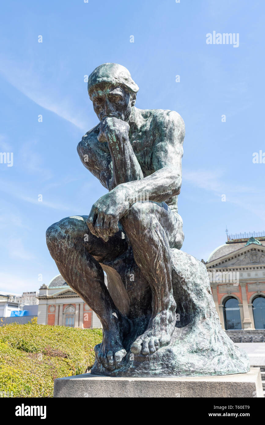 Thinker by Auguste Rodin, Kyoto National Museum, Higashiyama-Ku, Kyoto ...