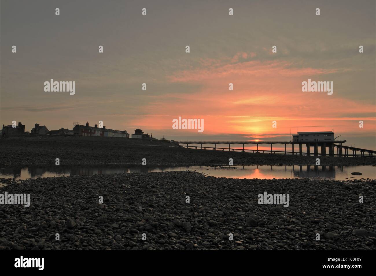 UK Roa Island, Rampside, Barrow In Furness, Cumbria UK. Sunrise from ...