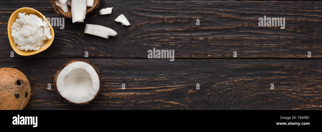 Coconut ingredients concept Stock Photo - Alamy