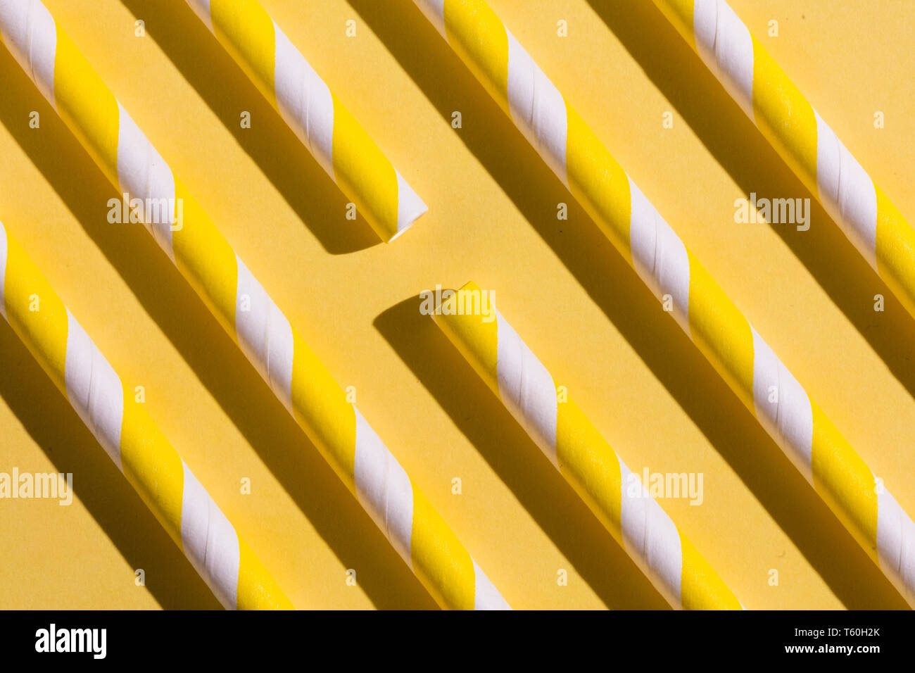 striped tubes, sign of danger, close up photo. psycological test. ther ...