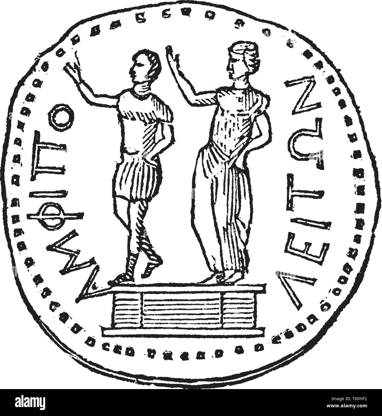 Julius Caesar Coin Drawing