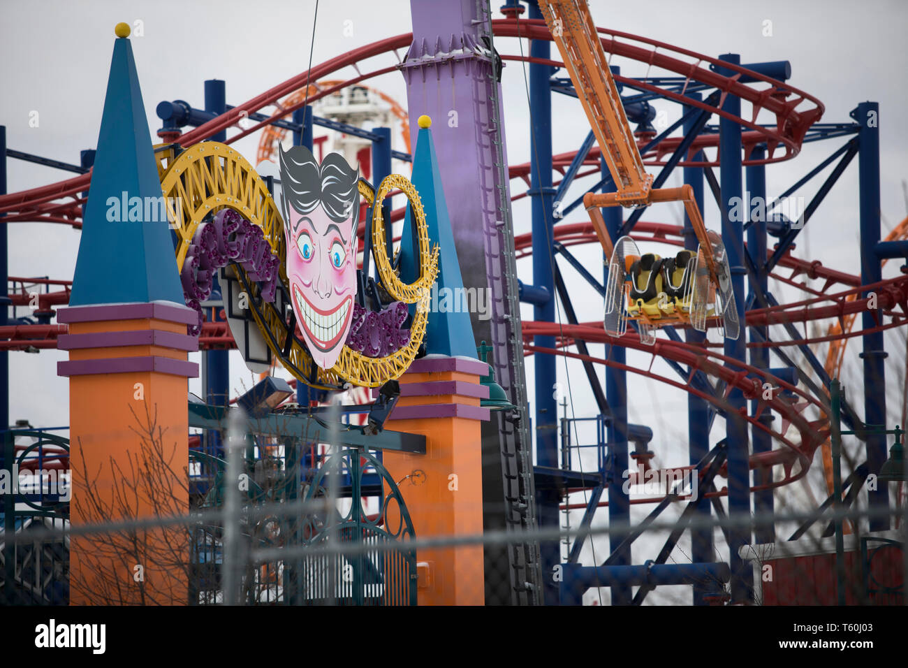 Luna park roller coaster hi-res stock photography and images - Alamy