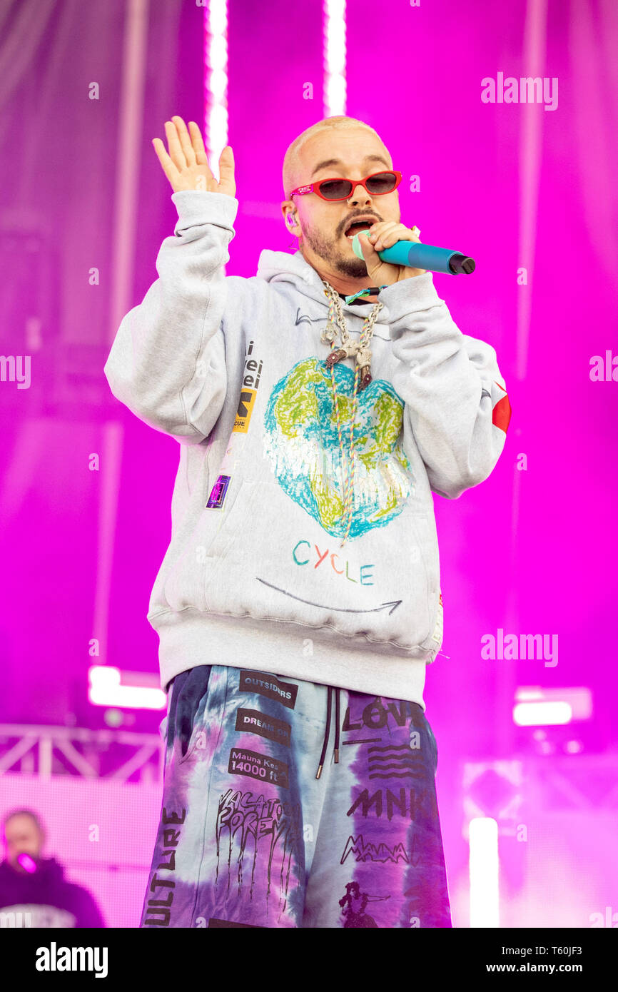 April 27, 2019 - Virginia Beach, Virginia, U.S - Singer J BALVIN (JOSE ...