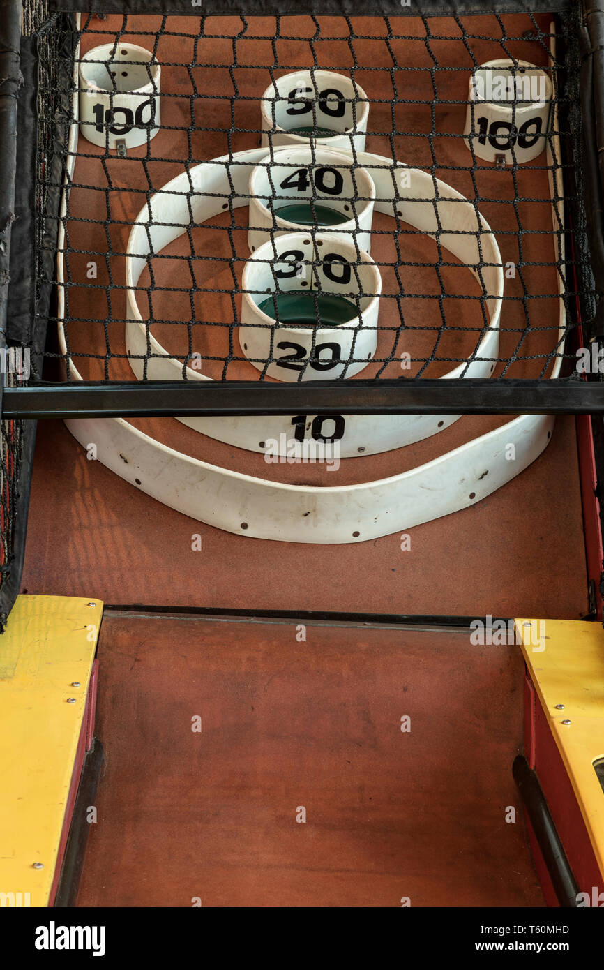 Old fashion vintage ball game that is an antique but still functions ...