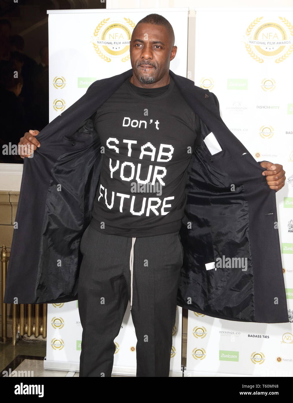 National Film Awards at the Porchester Hall, London Featuring: Idris ...