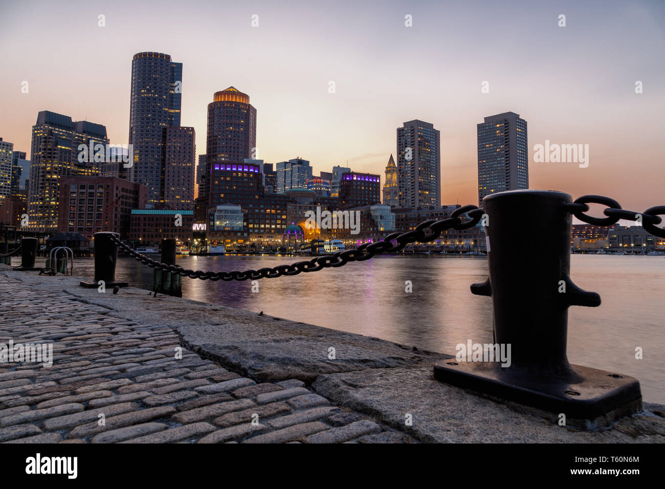 Fan pier park boston dusk hi-res stock photography and images - Alamy