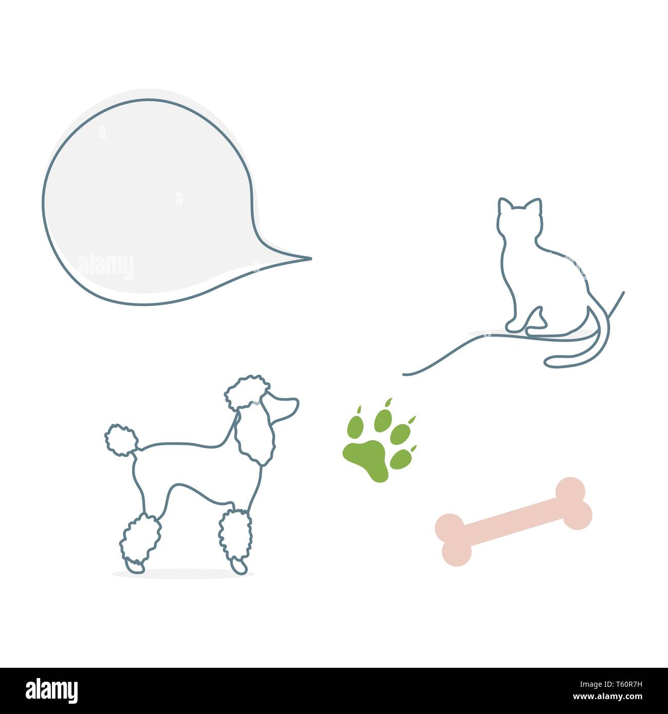 Dog cat training Stock Vector Images - Alamy