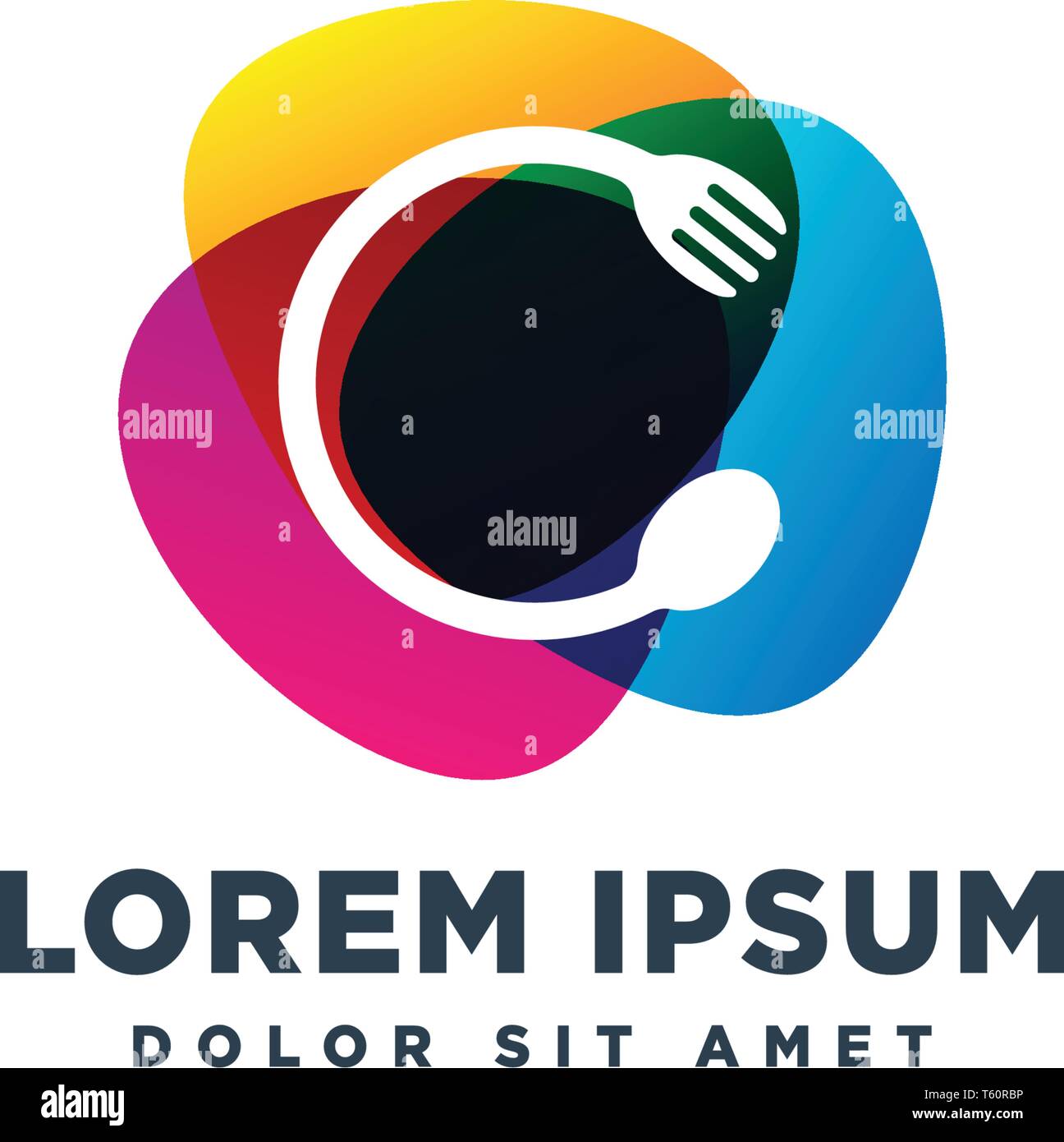 food chef logo design vector icon element, logo set download Stock ...