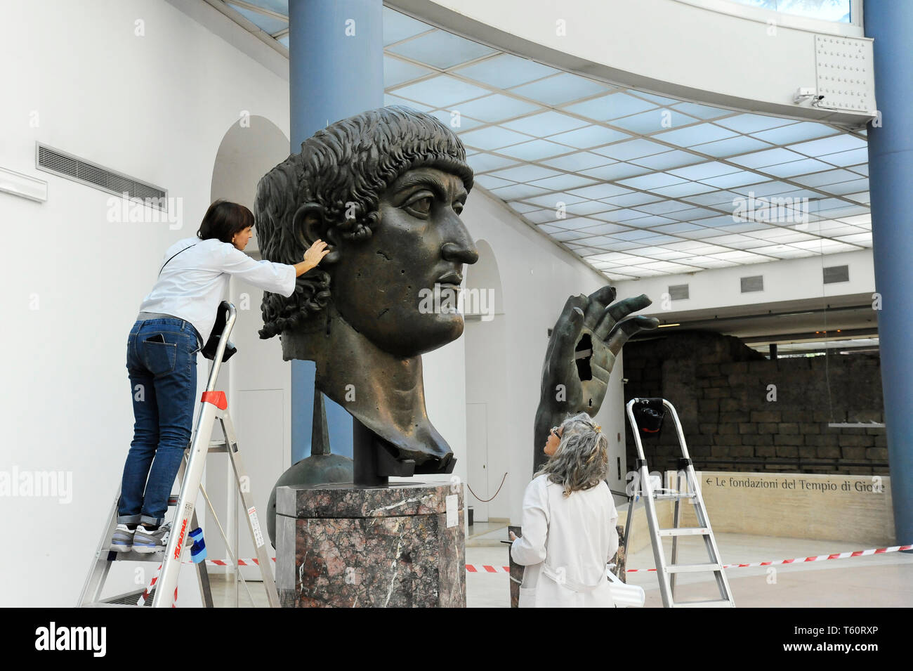 Colossus of constantine reconstruction hi-res stock photography and ...