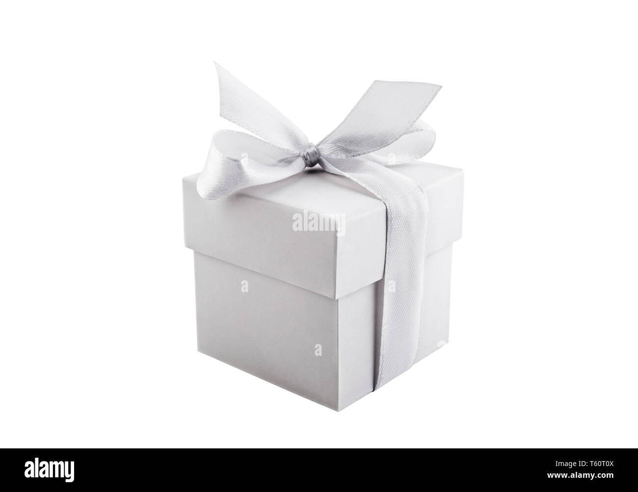 White gift box ribbon hi-res stock photography and images - Alamy