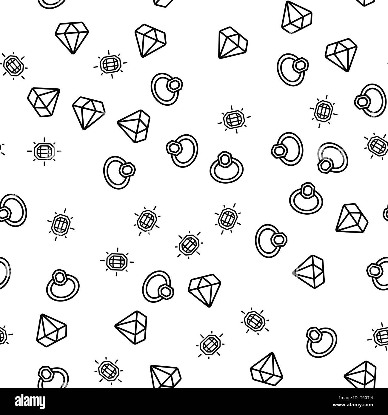 Golden Expensive Jewellery Seamless Pattern Vector Stock Vector Image ...
