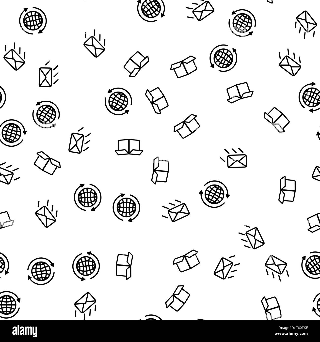 Worldwide Express Delivery Seamless Pattern Vector Stock Vector Image ...