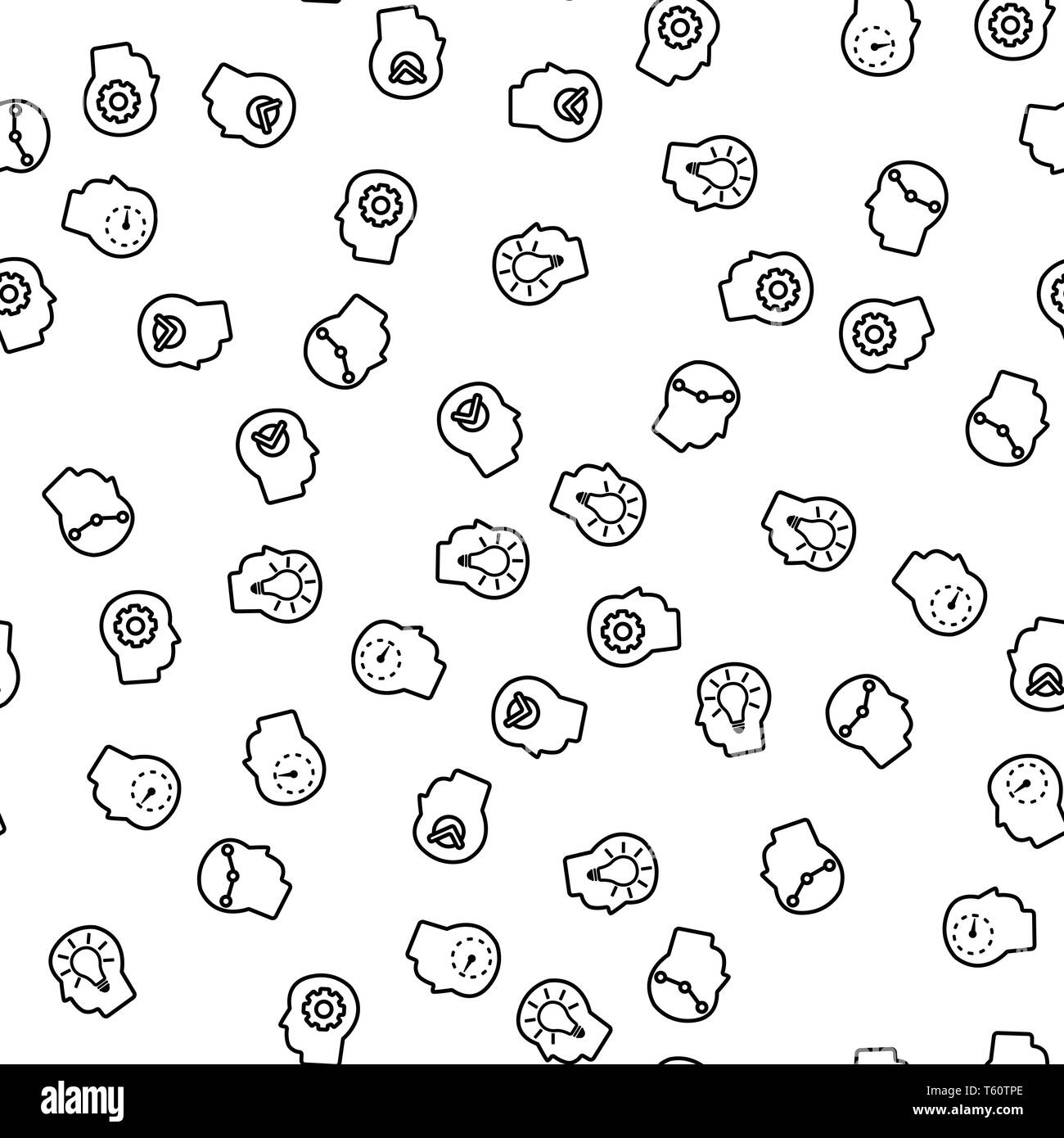 Human Mind Imagination Seamless Pattern Vector Stock Vector Image & Art ...