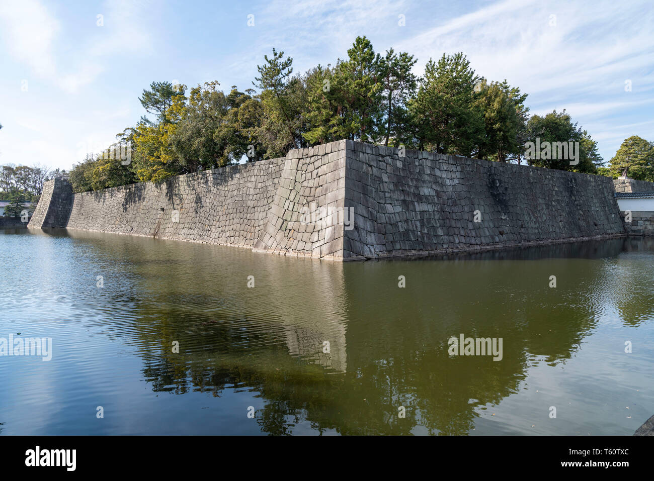 Nijo Castle Stone Wall And Moat Kyoto High Resolution Stock Photography ...