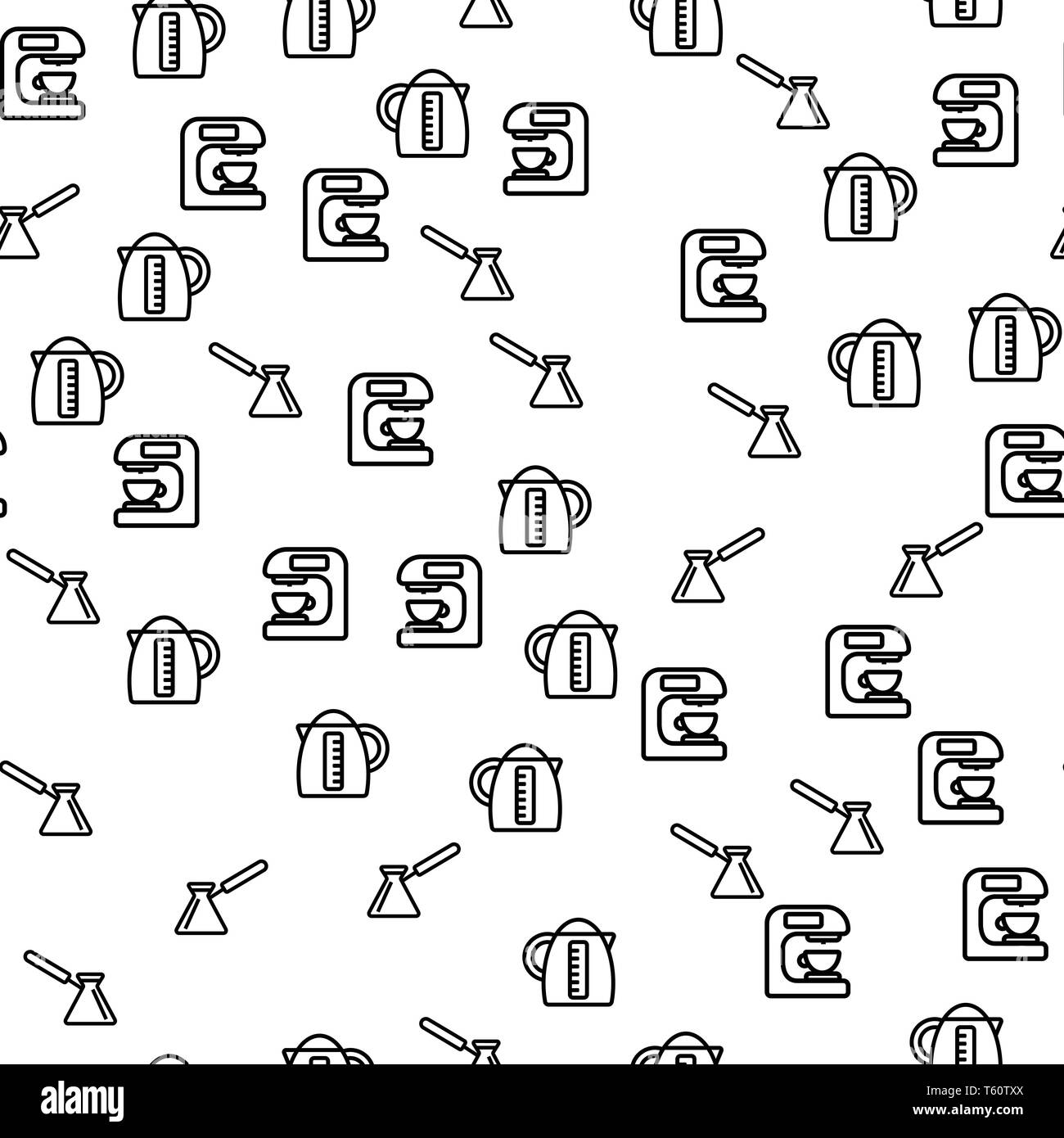 Coffee Brewing Method Seamless Pattern Vector Stock Vector Image & Art ...