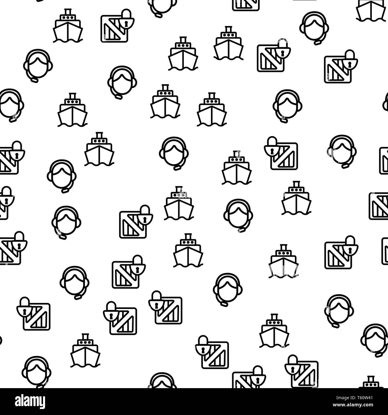 Shipping Safe Delivery Seamless Pattern Vector Stock Vector Image & Art ...