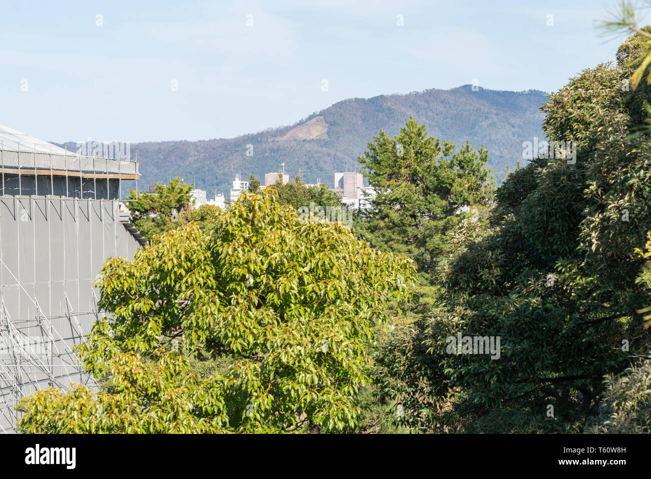 Nijō Castle, Nakagyo-ku, Kyoto, Japan. View from former Honmaru site ...