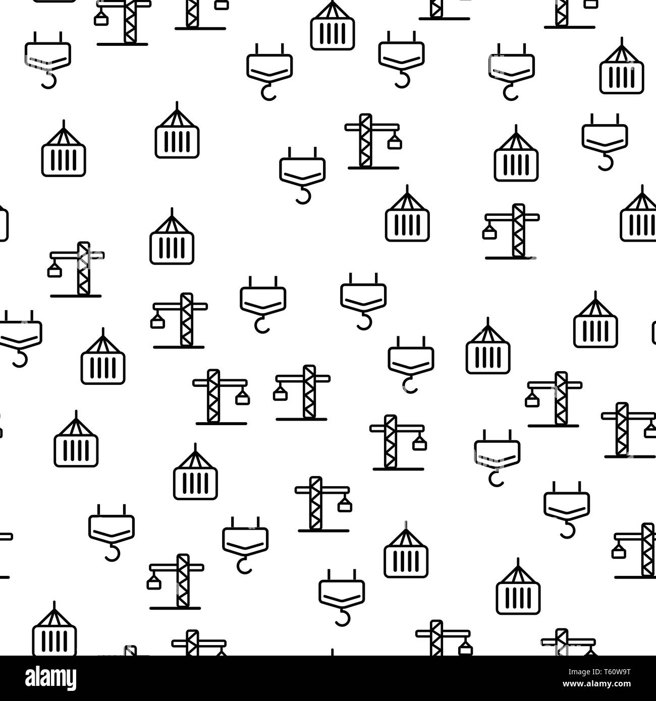 Construction Tower Crane Seamless Pattern Vector Stock Vector Image & Art - Alamy