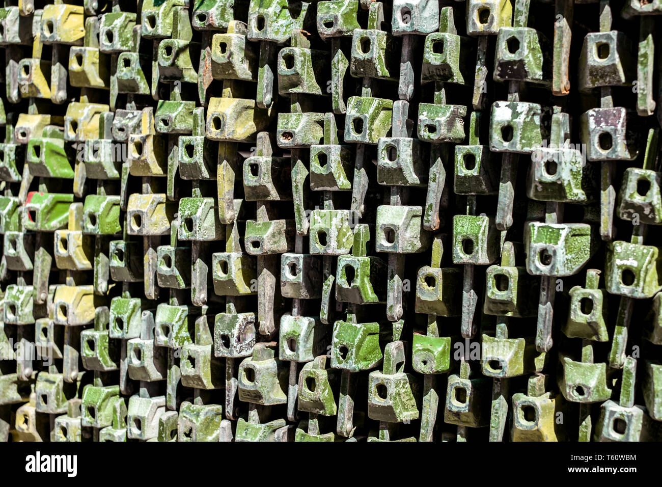 Metal components for facade and stage scaffolding construction Stock ...