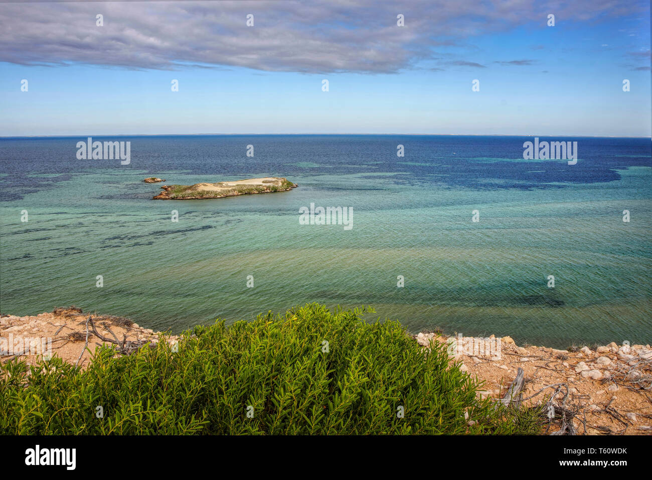 View from lookout at eagle bluff, shark bay, western australia Stock ...