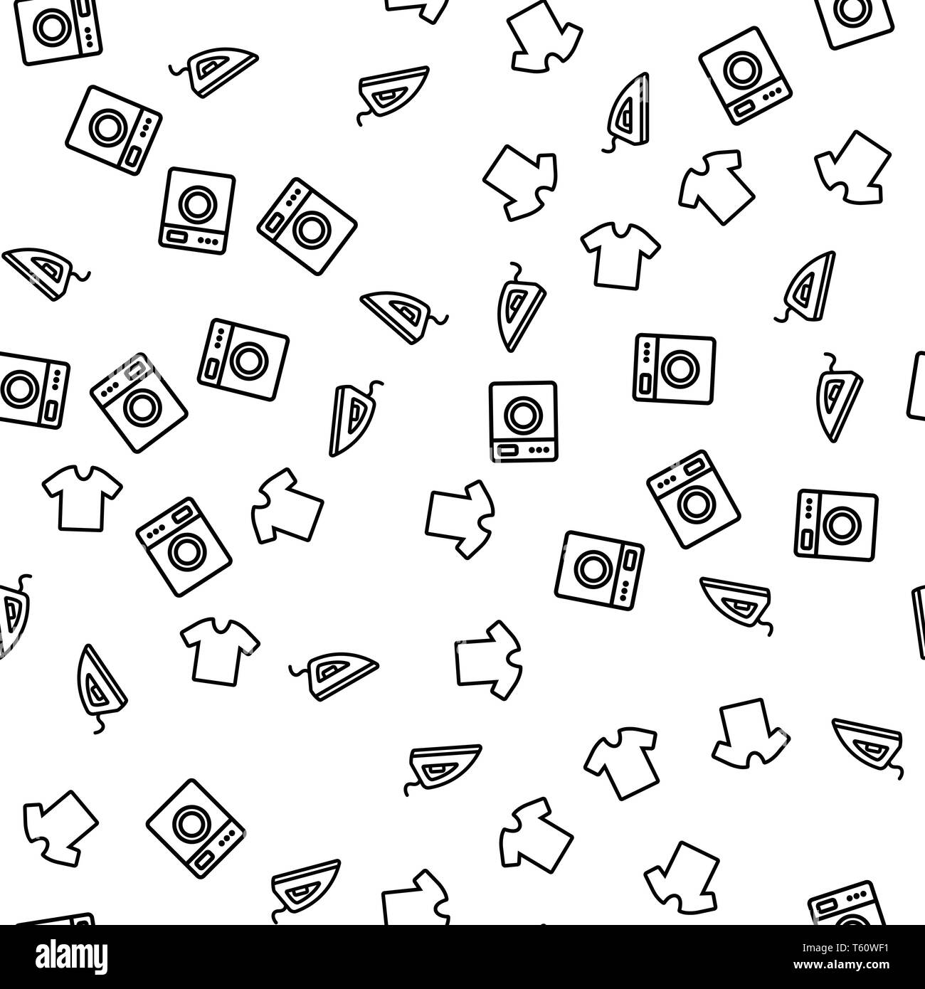 Seamless washing machine pattern hi-res stock photography and images ...