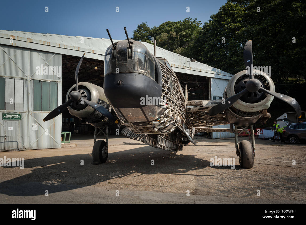 The Vickers Wellington recovered from Loch Ness and preserved at ...