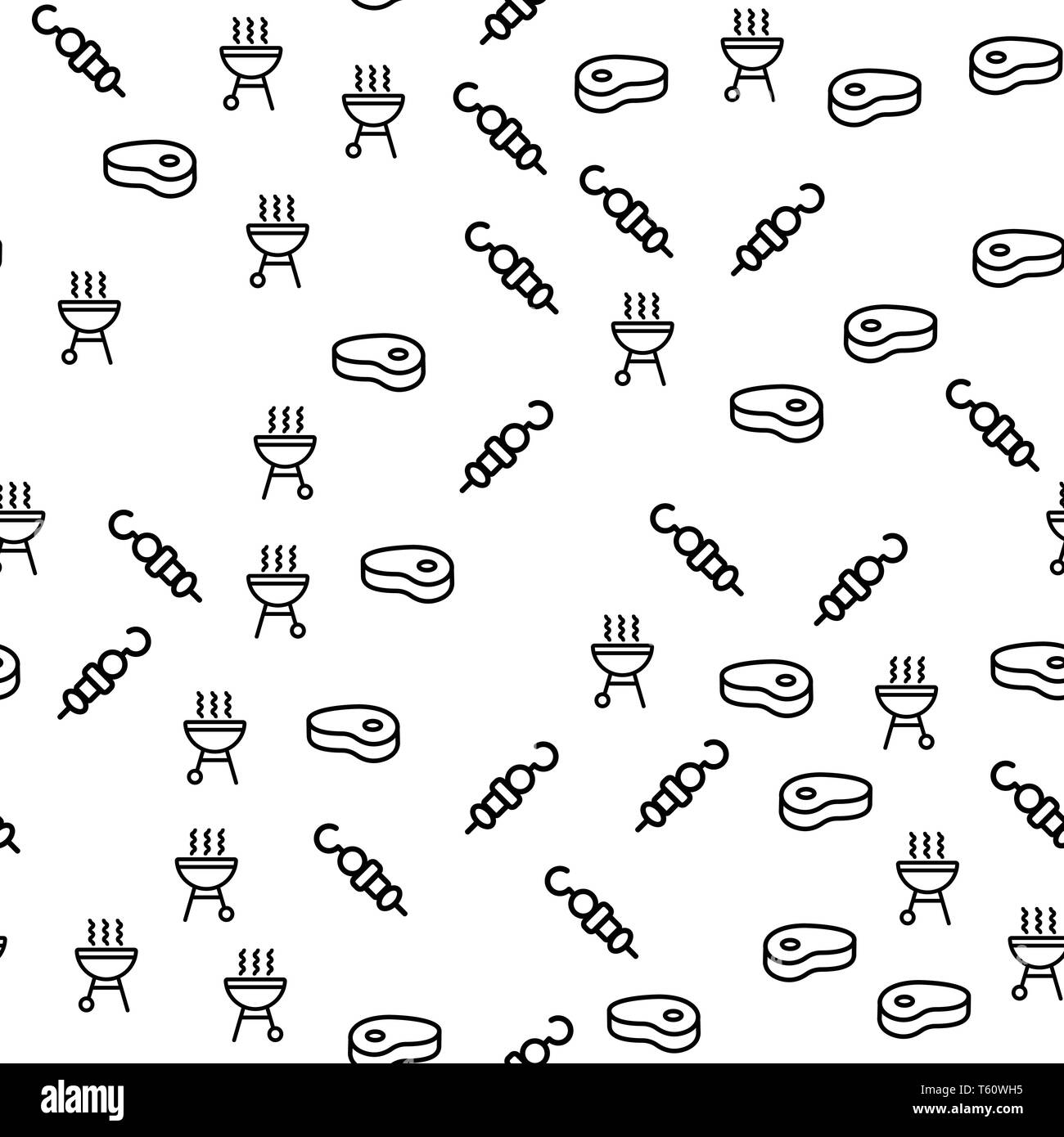 Hot ribs on grill Stock Vector Images - Alamy