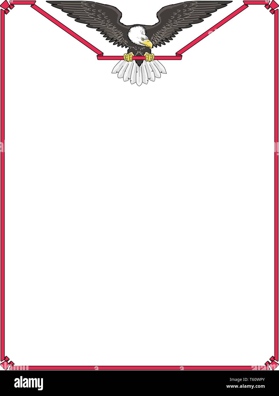 Eagle Border Vector Illustration Stock Vector Image & Art - Alamy