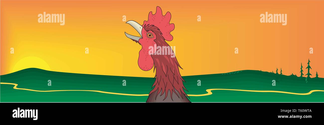 Sunrise Border Vector Illustration Stock Vector Image & Art - Alamy