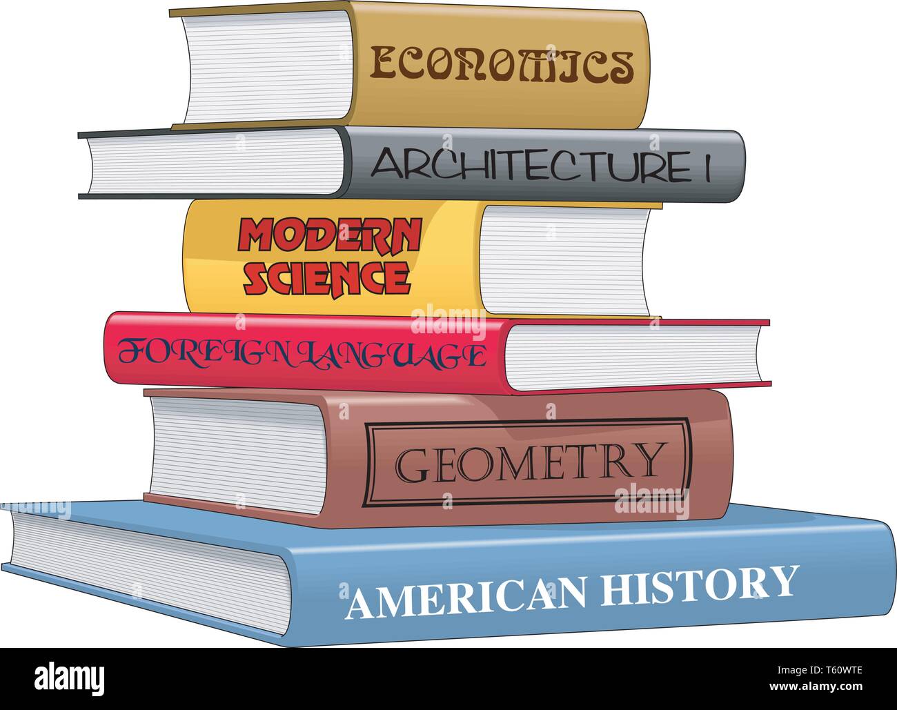 Stack of Books Vector Illustration Stock Vector Image & Art - Alamy