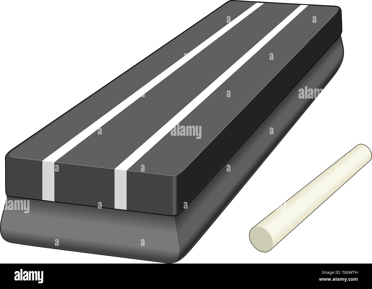 Chalk and Eraser Vector Illustration Stock Vector Image & Art - Alamy
