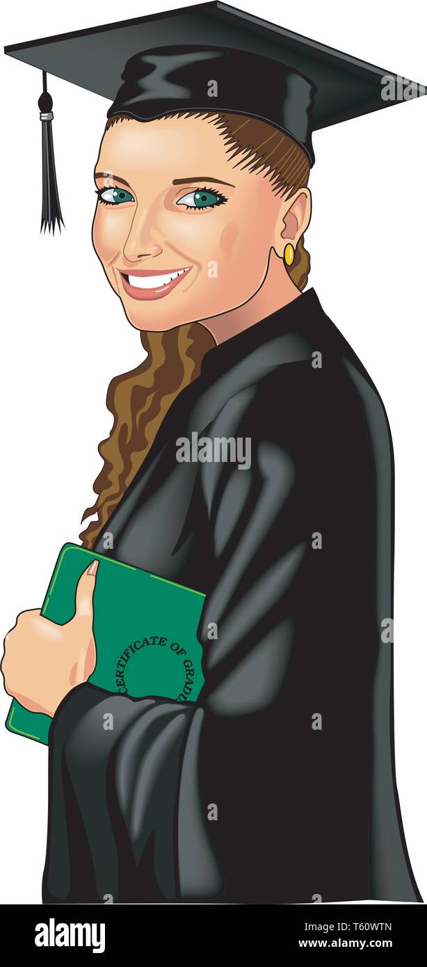 Graduate Vector Illustration Stock Vector Image & Art - Alamy