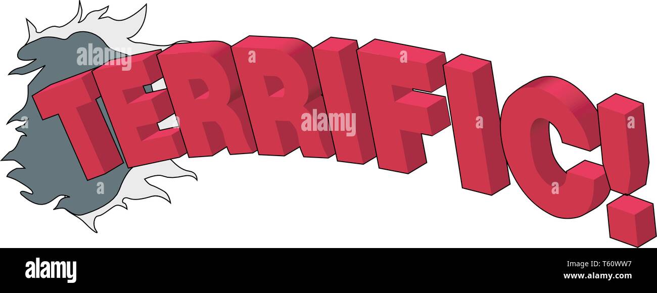 Terrific Text Vector Illustration Stock Vector Image & Art - Alamy