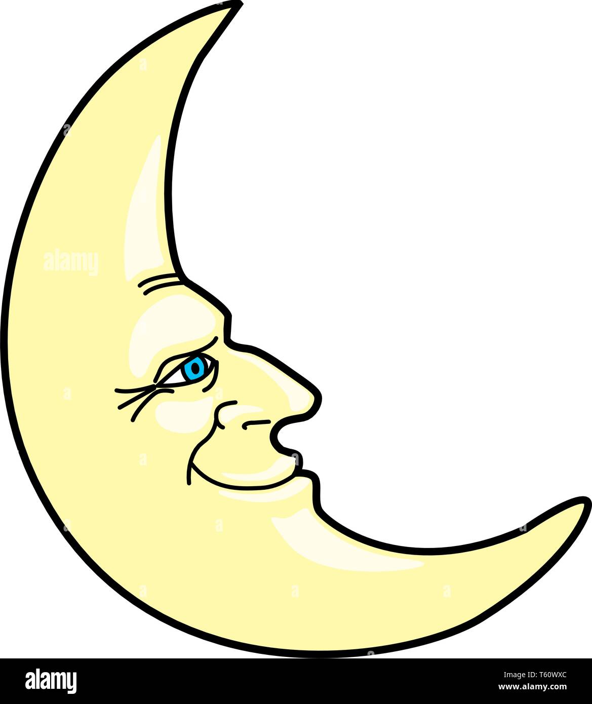 Moon Vector Illustration Stock Vector Image & Art - Alamy