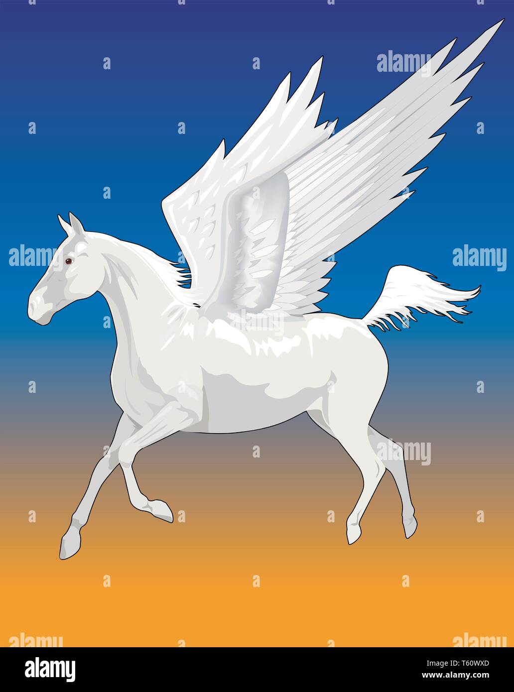 Pegasus Vector Illustration Stock Vector Image & Art - Alamy