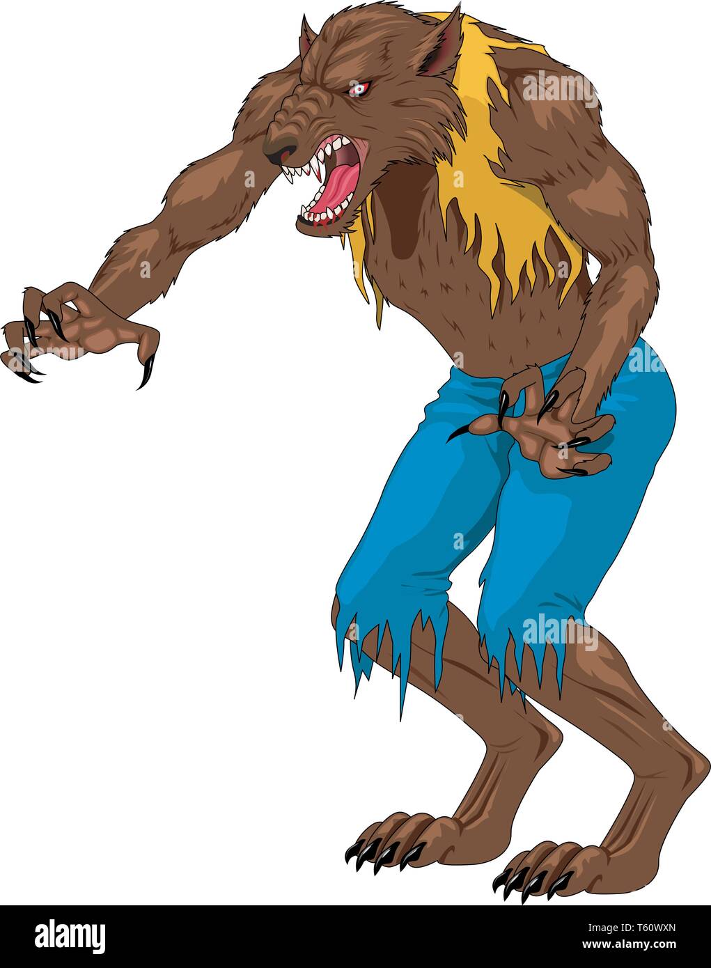 Werewolf Vector Illustration Stock Vector Image And Art Alamy