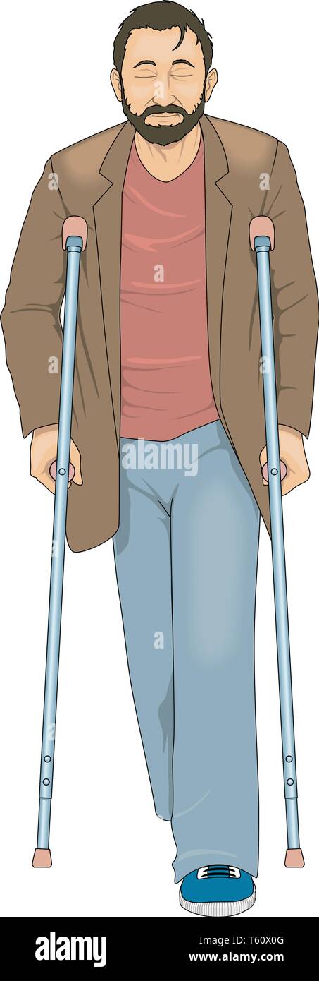 Crutches Vector Illustration Stock Vector Image & Art - Alamy