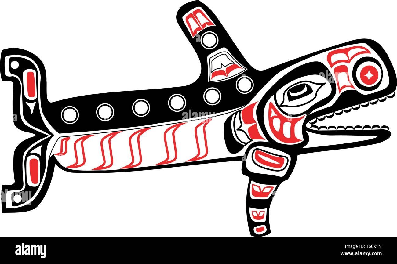Native American Whale Art Haida Tribe Pacific Northwest Coast Native