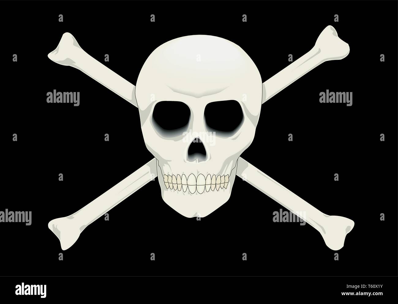 Skull and Crossbones Vector Illustration Stock Vector Image & Art - Alamy