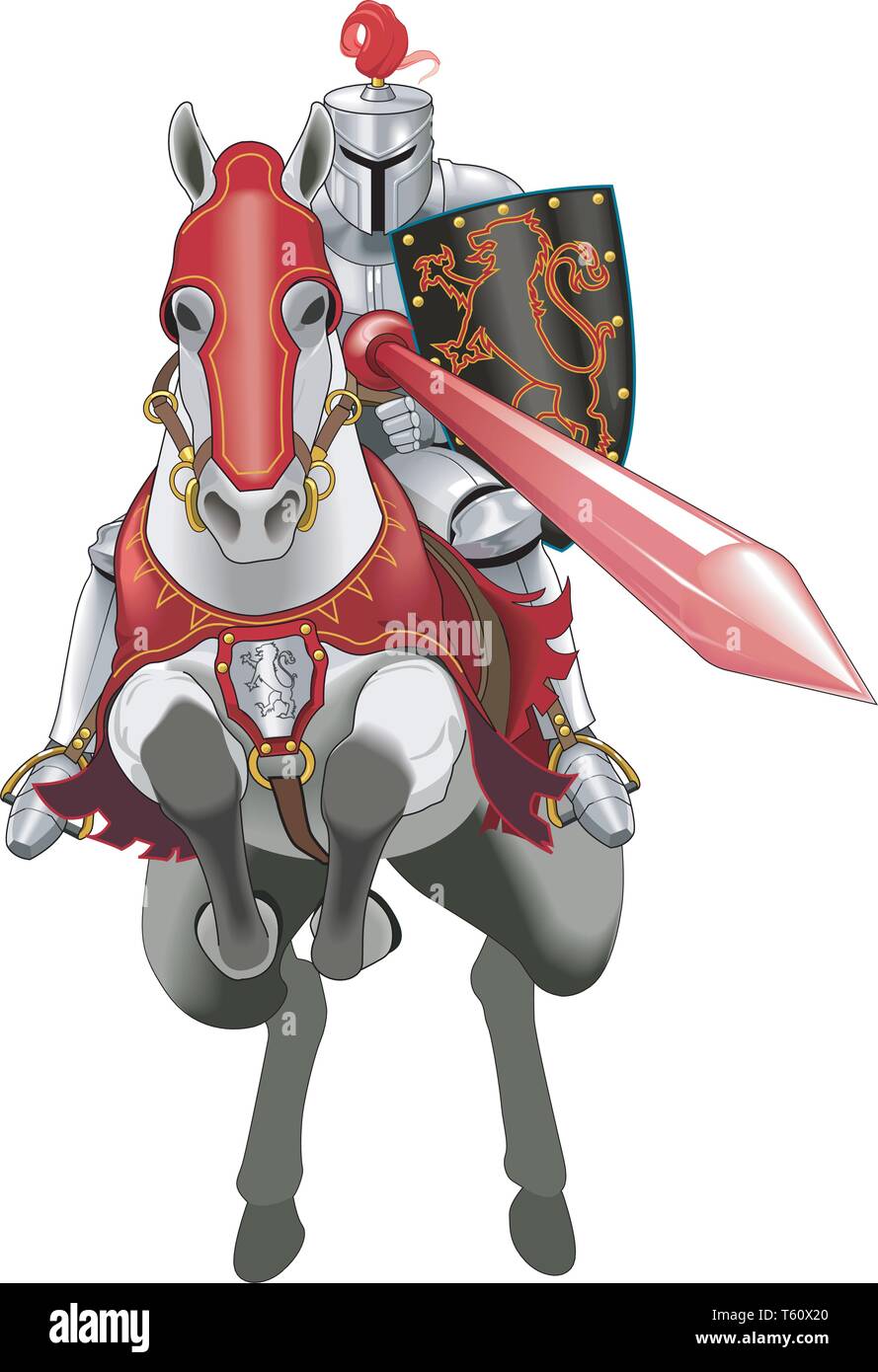 Medieval jouster Stock Vector Images - Alamy