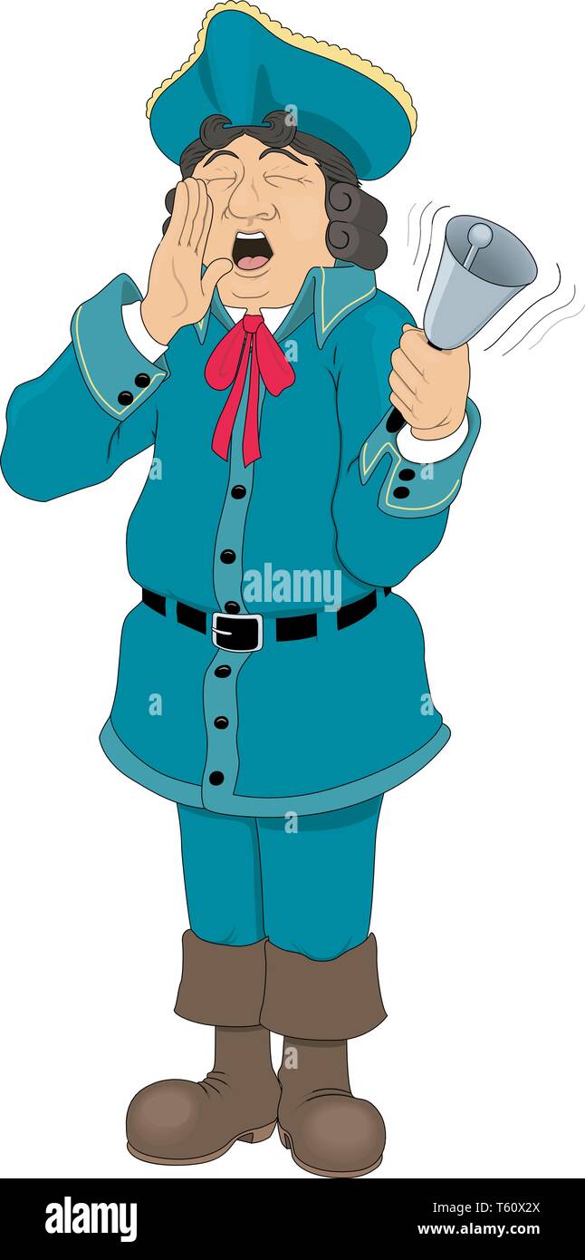 News crier Stock Vector Images - Alamy