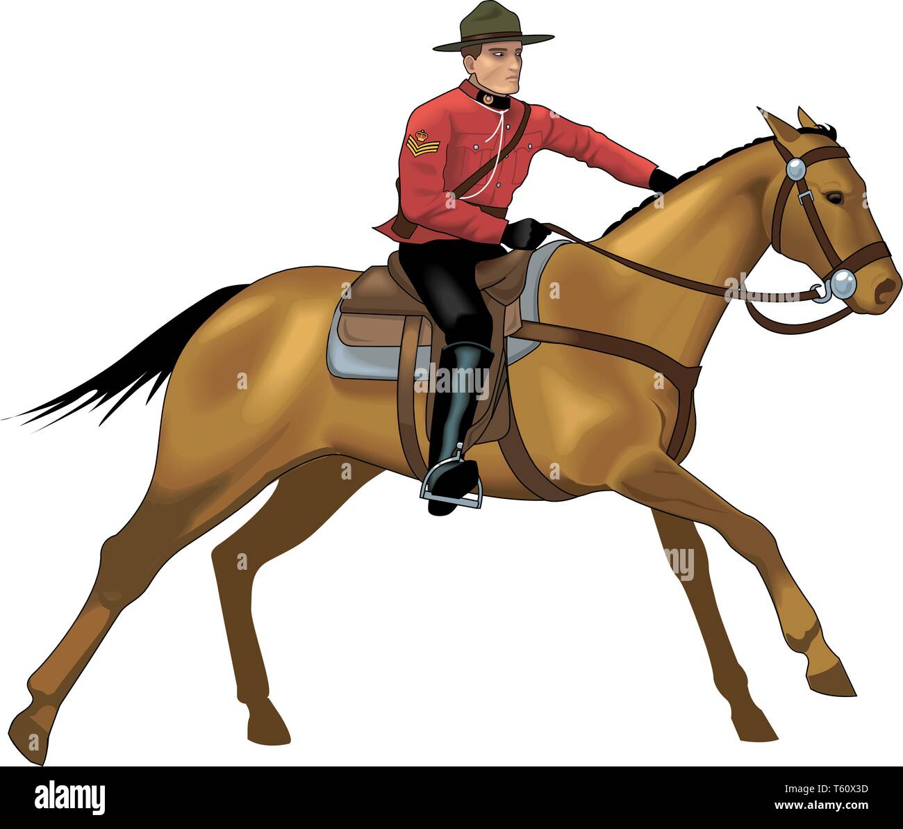 Canadian mountie Stock Vector Images - Alamy