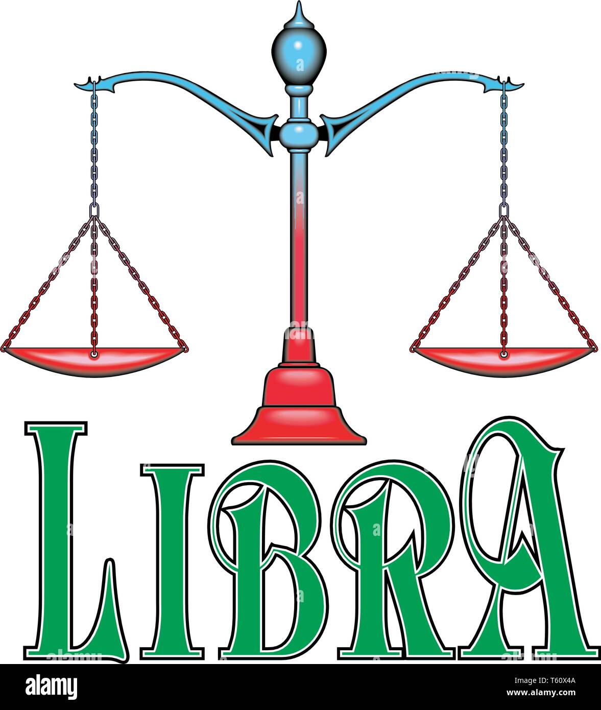 Libra Zodiac Sign Vector Illustration Stock Vector Image & Art - Alamy
