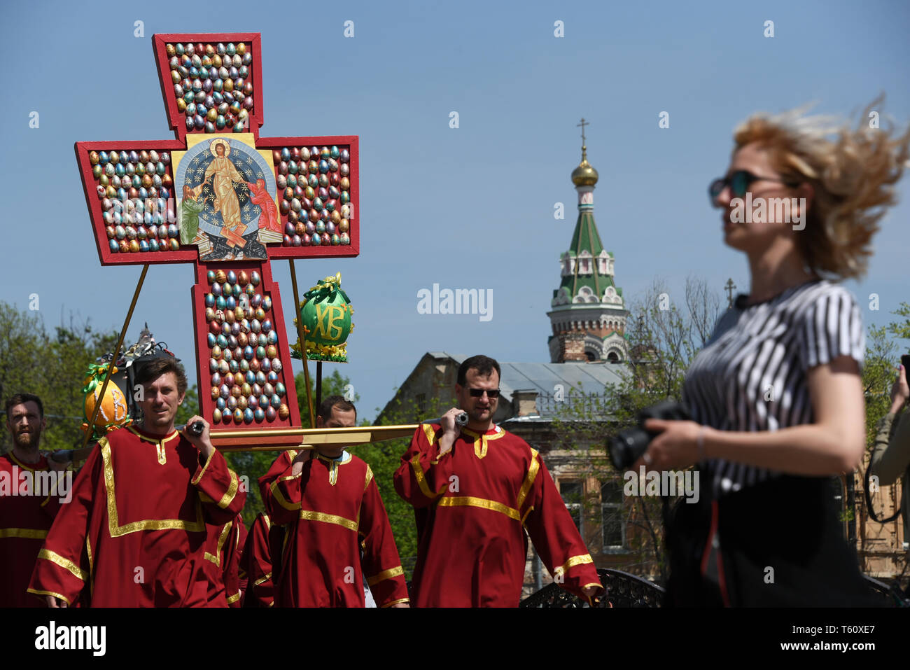 Easter cross church procession hi-res stock photography and images - Alamy