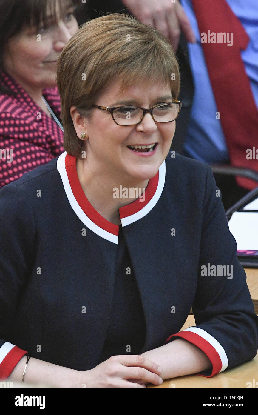 Scottish politicians attends the weekly First Minister's Question's at ...