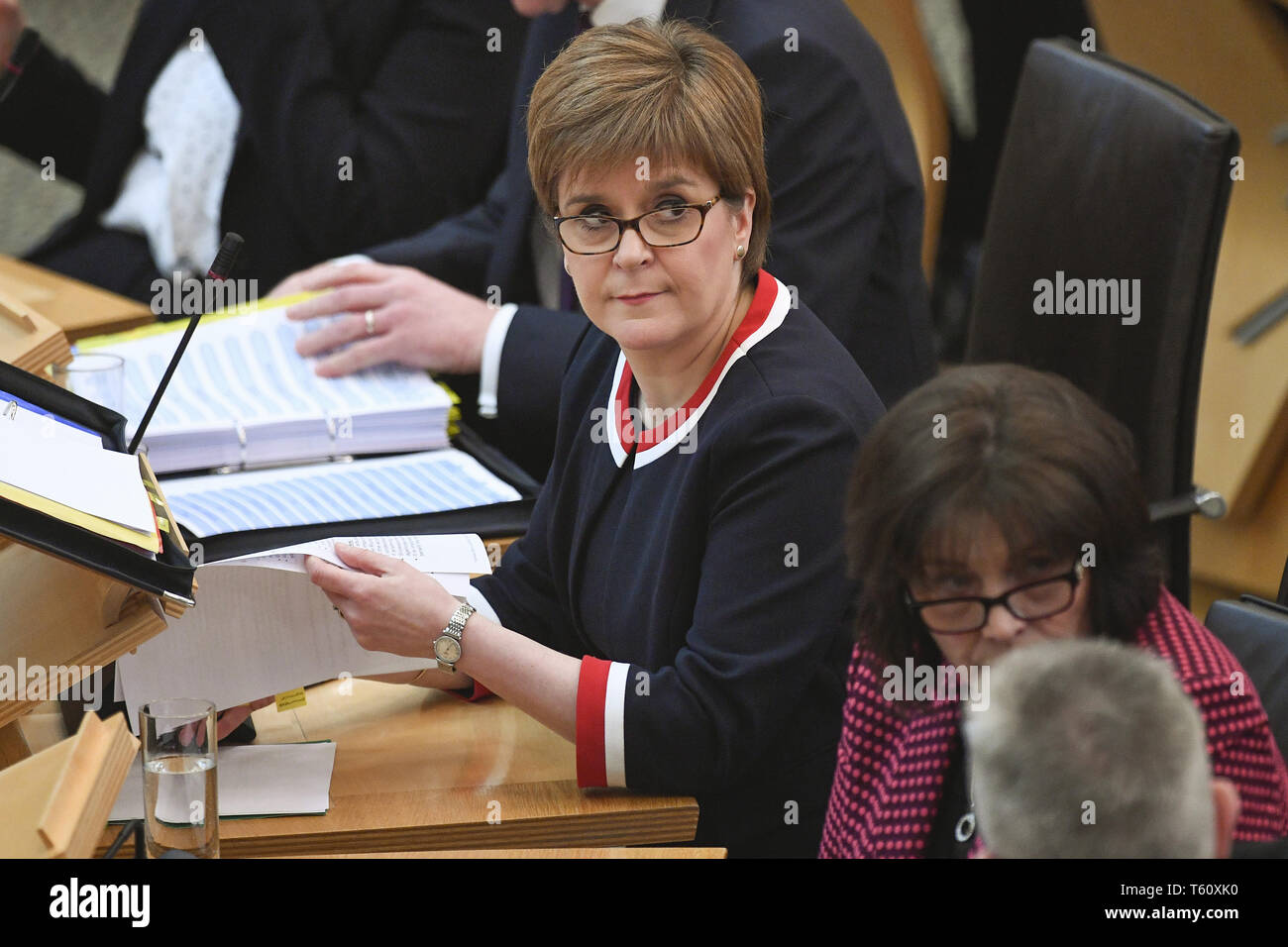 Scottish politicians attends the weekly First Minister's Question's at ...